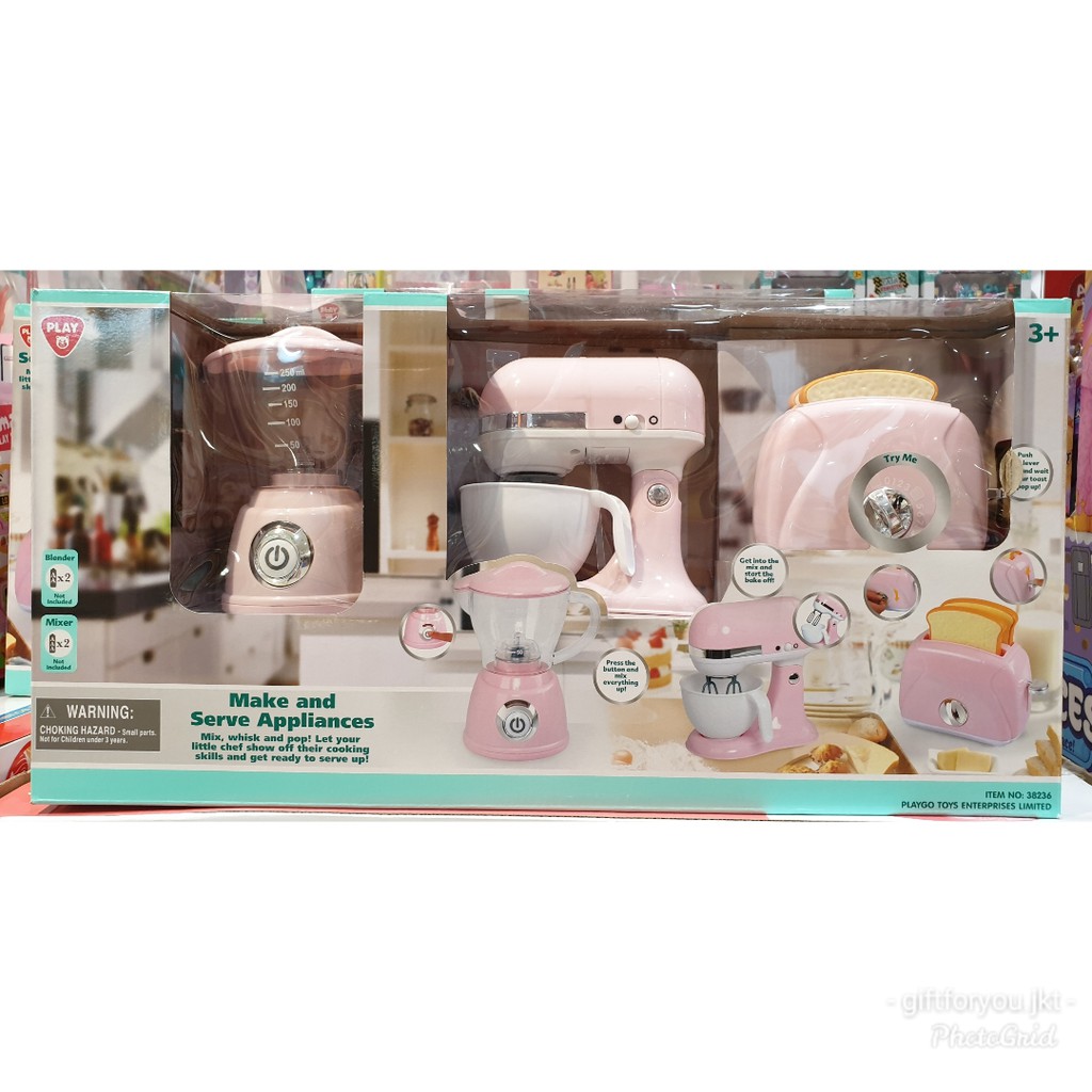 Jual Playgo Make & Serve Kitchen Appliances Toy Set Mainan Masak Anak ...