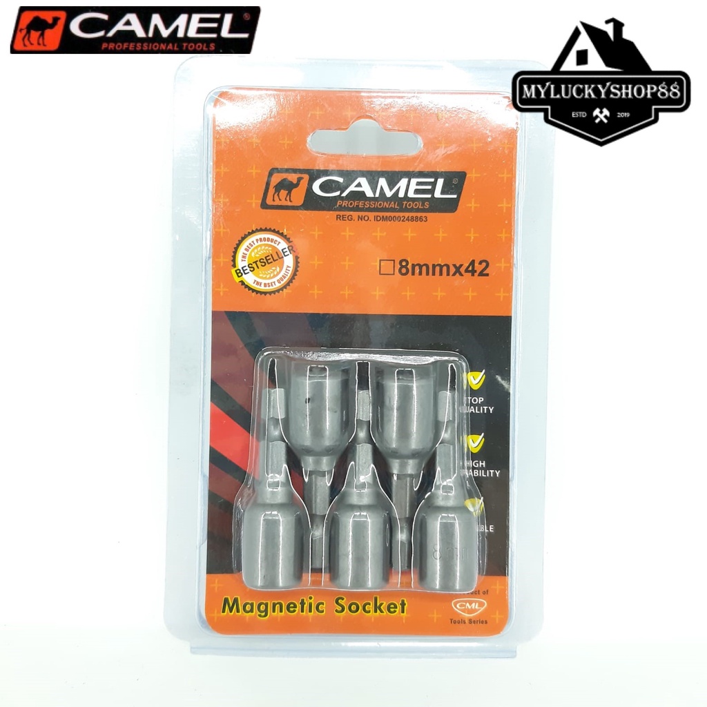 Jual Camel Obeng Sock Roofing 8 x 42 mm Mata Bor Sock Baut Baja Ringan | Shopee Indonesia