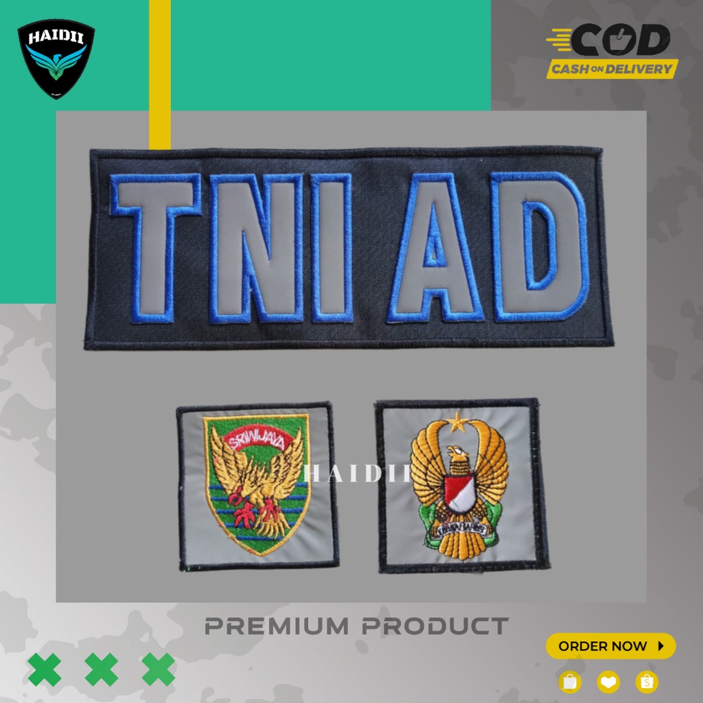 Jual Logo Bordir Sriwijaya / TNI-AD / Patch Bordir Logo Kodim Palembang ...