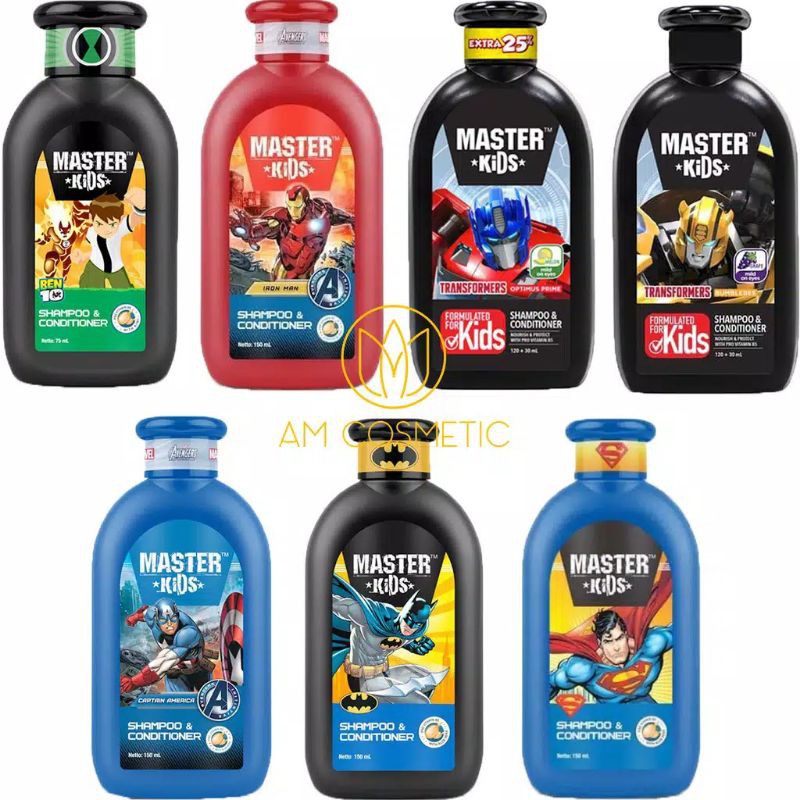 Jual Master Kids Shampoo & Conditioner Superman / Batman / Spiderman ...