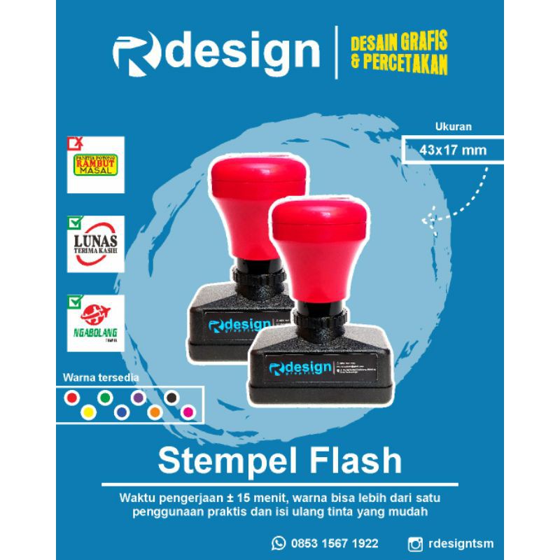 Jual STEMPEL FLASH, STEMPEL WARNA, STEMPEL MATIC, GRATIS DESAIN ...