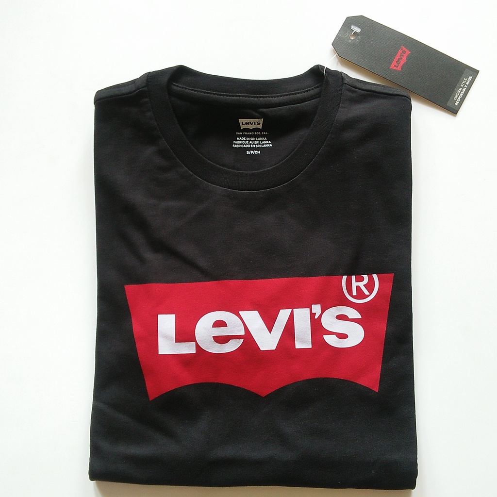 Jual Levis Housemark Tee Regular Fit Black 17783-0137 (Batwing Logo ...