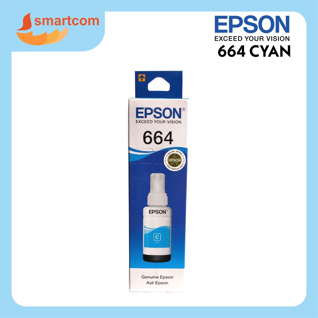 Jual TINTA EPSON 664 ORIGINAL BLACK CYAN MAGENTA YELLOW T664 | Shopee Indonesia