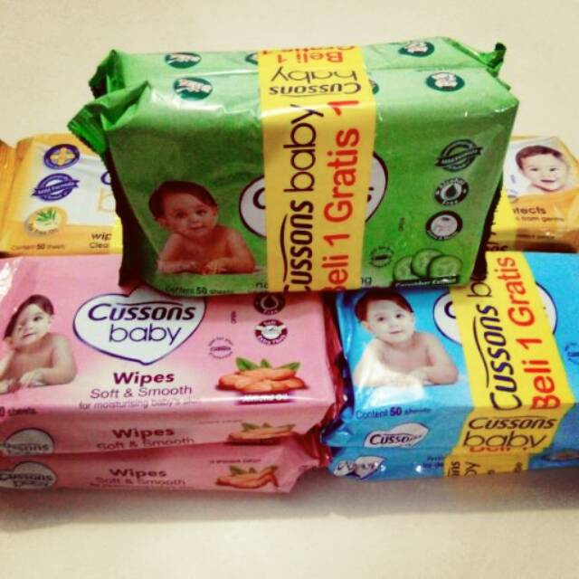 Jual Tissu Basah Tisu basah Tisue basah Wipes Cusson baby isi 50sheet ...