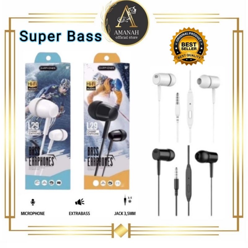 Jual Headset Music L29 Audio hf Stereo Earphone Super Bass Warna ...