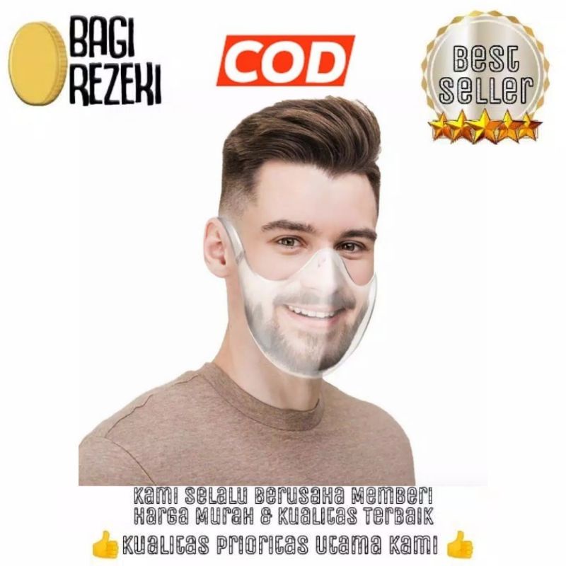 Jual Masker Bening Face shield bening aklirik Mask Mouth | Shopee Indonesia