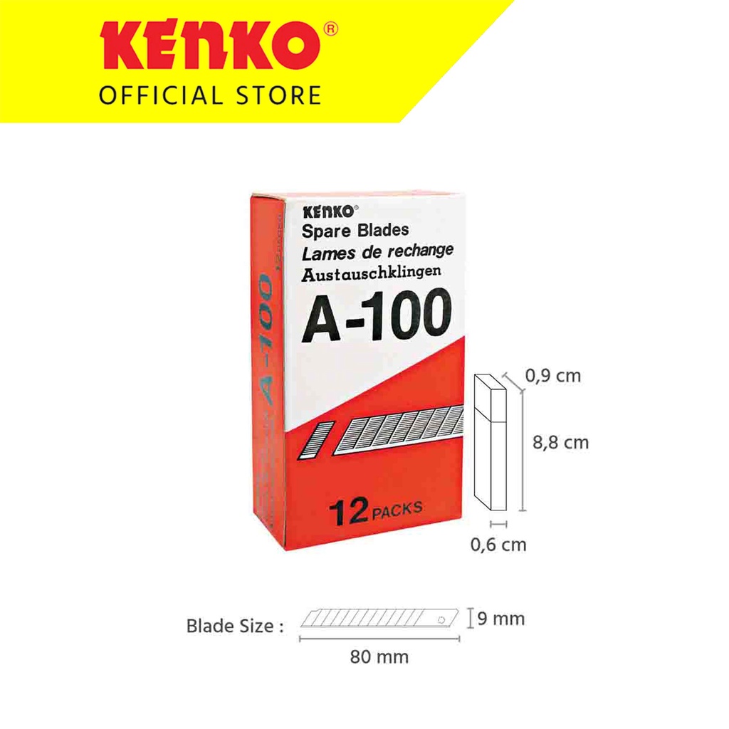 Jual Kenko Refill Cutter Kecil A-100 (9mm x 80mm) | Shopee Indonesia