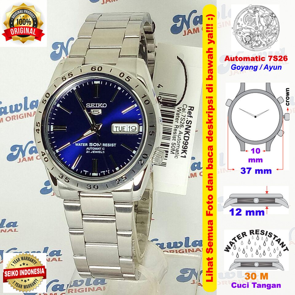 Jual Seiko 5 SNKD99K1 Automatic Blue Dial - Jam Tangan Pria SNKD99 ...