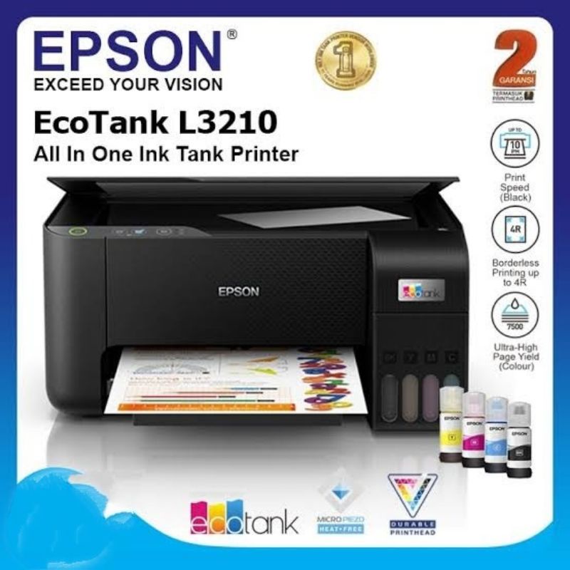 Jual Printer Epson EcoTank L3210 L3211 All In One Print Scan Copy Ink Tank | Shopee Indonesia