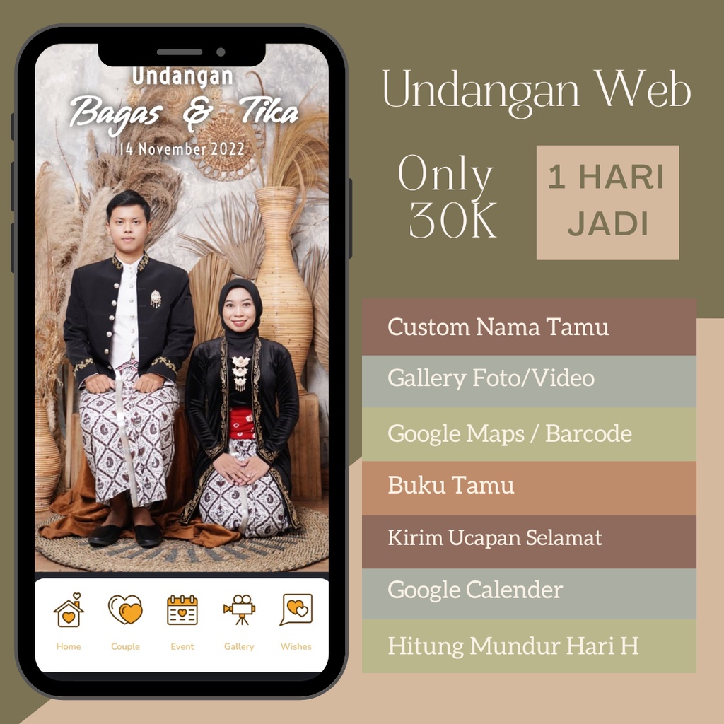 Jual Undangan Digital Pernikahan Website Online | Shopee Indonesia