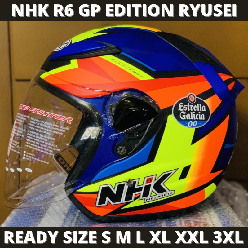 Jual NHK HELM R6 GP EDITION RYUSEI | DARK BLUE DOFF | HALF FACE SINGLE ...