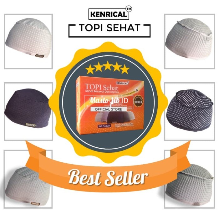 Jual MURAH Topi / Peci / Kopiah / Kupluk Sehat Kenrical Hitam - Putih ...