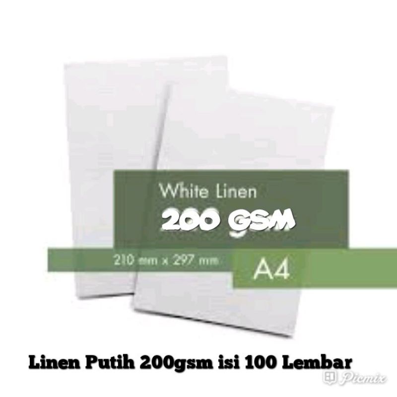 Jual 100 Lembar Kertas Linen Putih/Cream A4/F4 200gsm | Shopee Indonesia