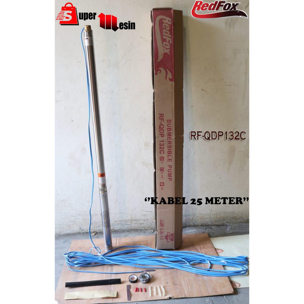 Jual POMPA AIR SATELIT 2 INCH SUBMERSIBLE PUMP "REDFOX QDP 132C'' | Shopee Indonesia