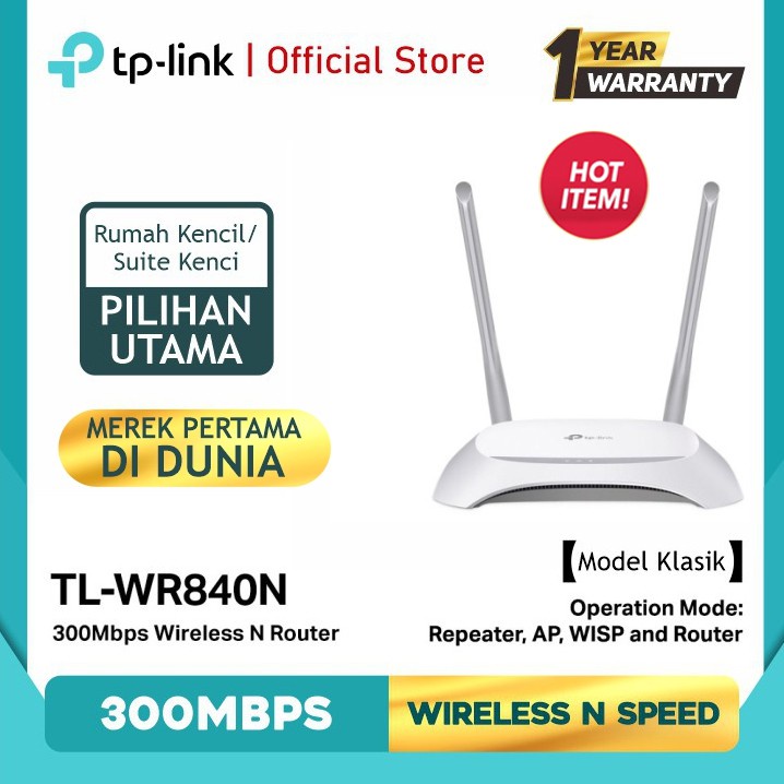 Jual TP-LINK TL-WR840N 300Mbps Wireless N Router Best seller 300Mbps Wireless N Speed WiFi ...