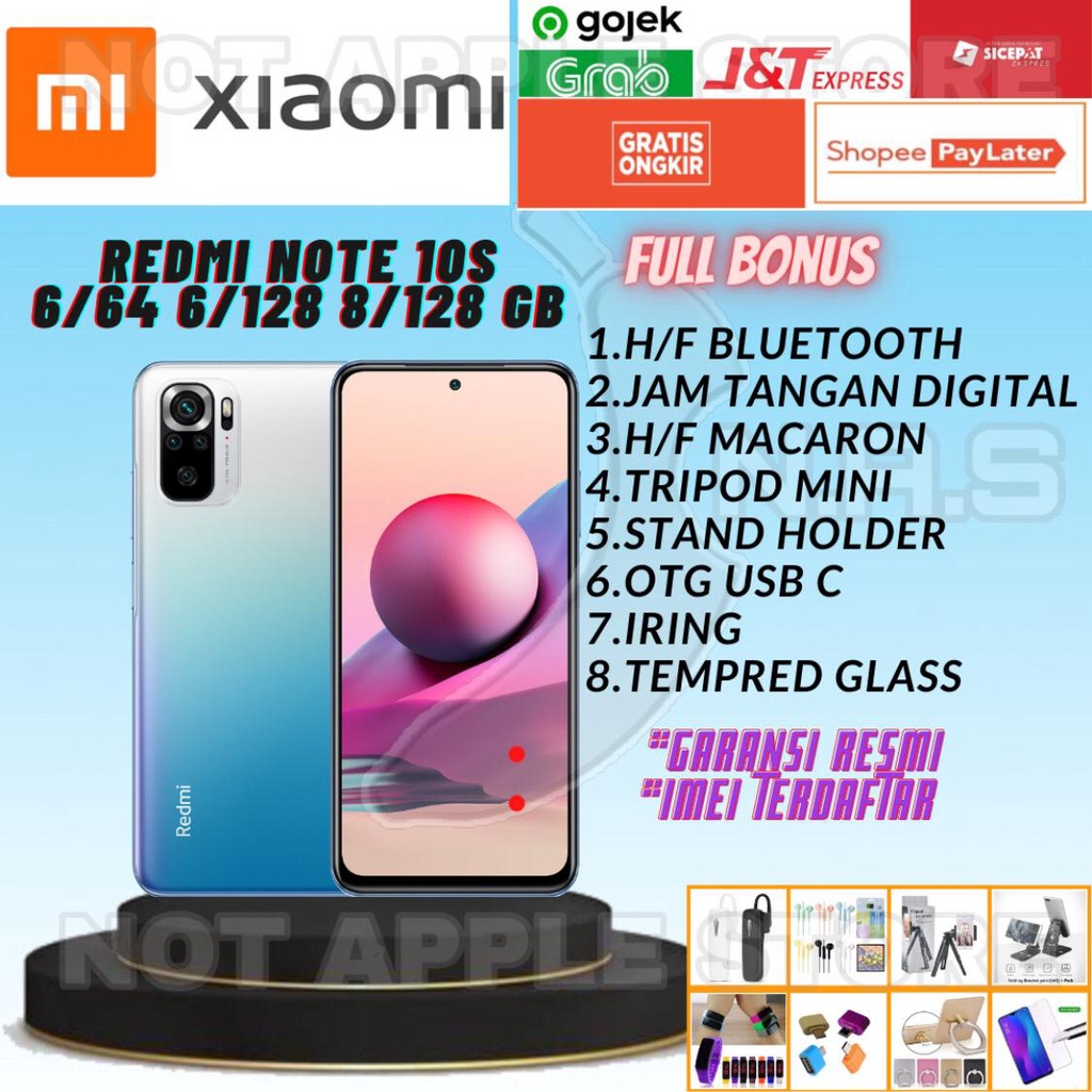 Jual XIAOMI REDMI NOTE 10S RAM 6/64GB 6/128GB 8/128GB NEW BARU GARANSI ...