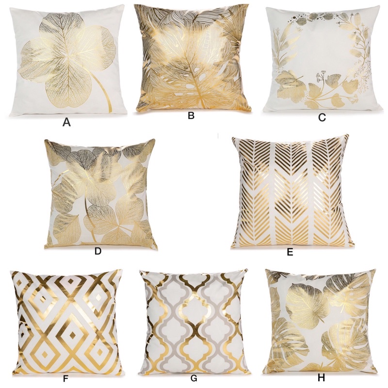 Jual Sarung Bantal Sofa Minimalis Gold (Sablon Gold Bukan Print ...