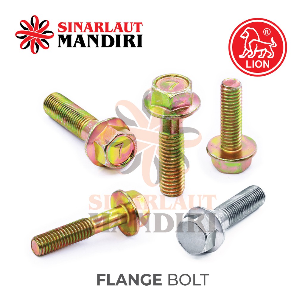 Jual Baut Flange / Flange Bolt Kuning M 6 x 35 | Shopee Indonesia