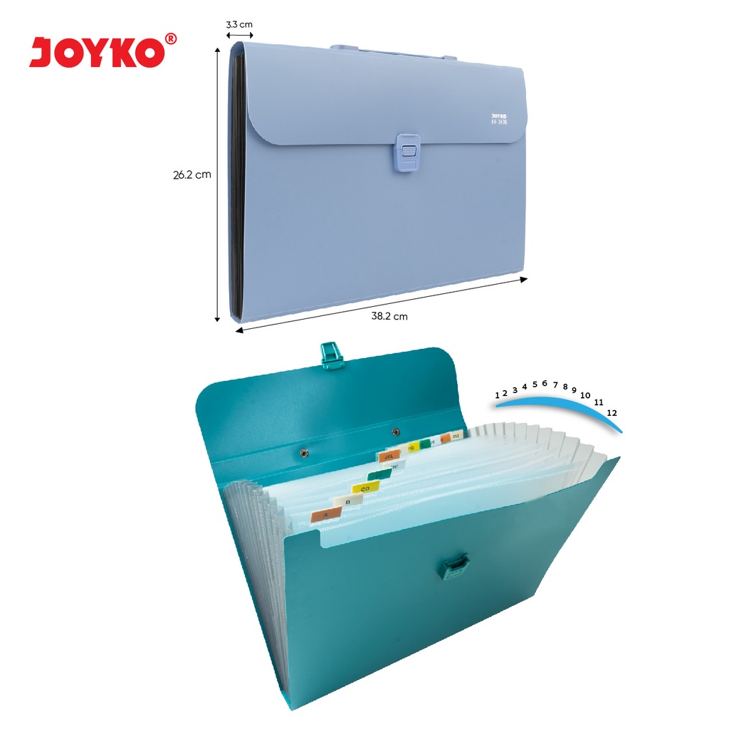 Jual Expanding File Map Harmonika Joyko EF-2638 Folio 13 Pocket ...