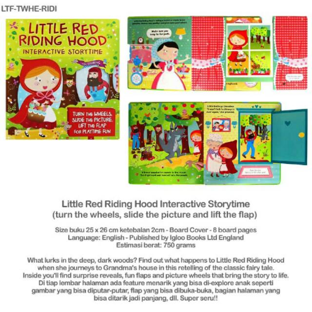 Jual Little red riding hood interactive storytime | Shopee Indonesia