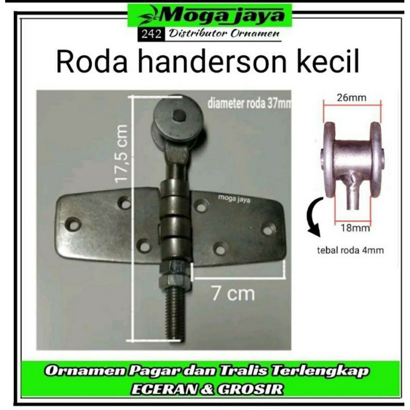Jual Engsel Roda Atas Kupu Kecil pintu garasi handerson | Shopee Indonesia