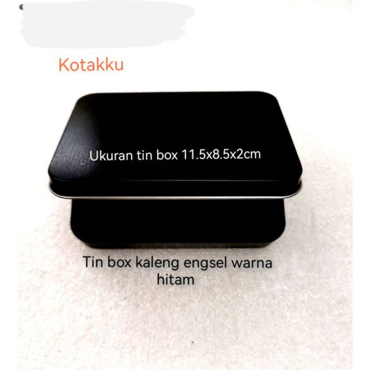 Jual Box kotak kaleng engsel warna Hitam busa tdk di custom | Shopee ...