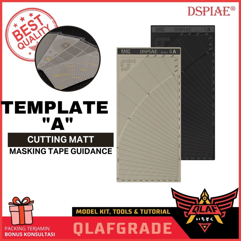 Jual 3 Cutting Mat TEMPLATE A for MASKING TAPE GUIDANCE easy pattern ...