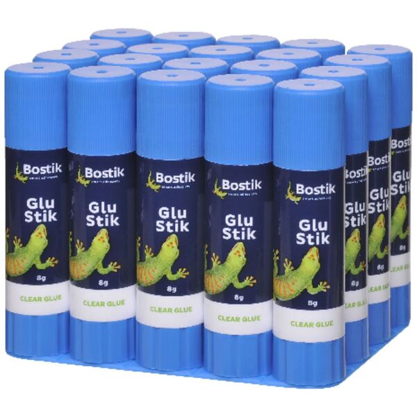 Jual Bostik Glu Stik 8g isi 20Pcs / Lem Warna / Lem Biru / Lem Roll ...