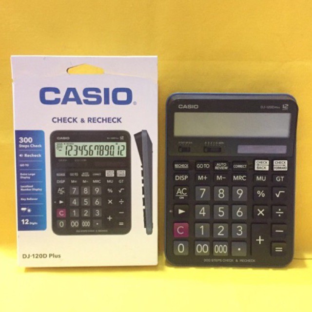 Jual Kalkulator 12 Digits ORI merk Casio DJ-120D plus | Shopee Indonesia
