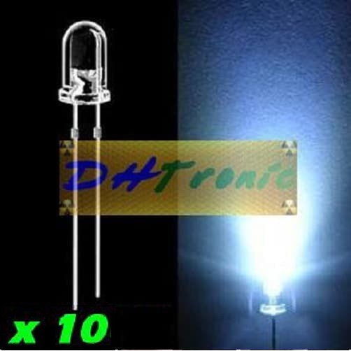 Jual 10 Pcs LED Putih = Putih 5mm Super Bright Putih White 5 mm ISi 10 ...