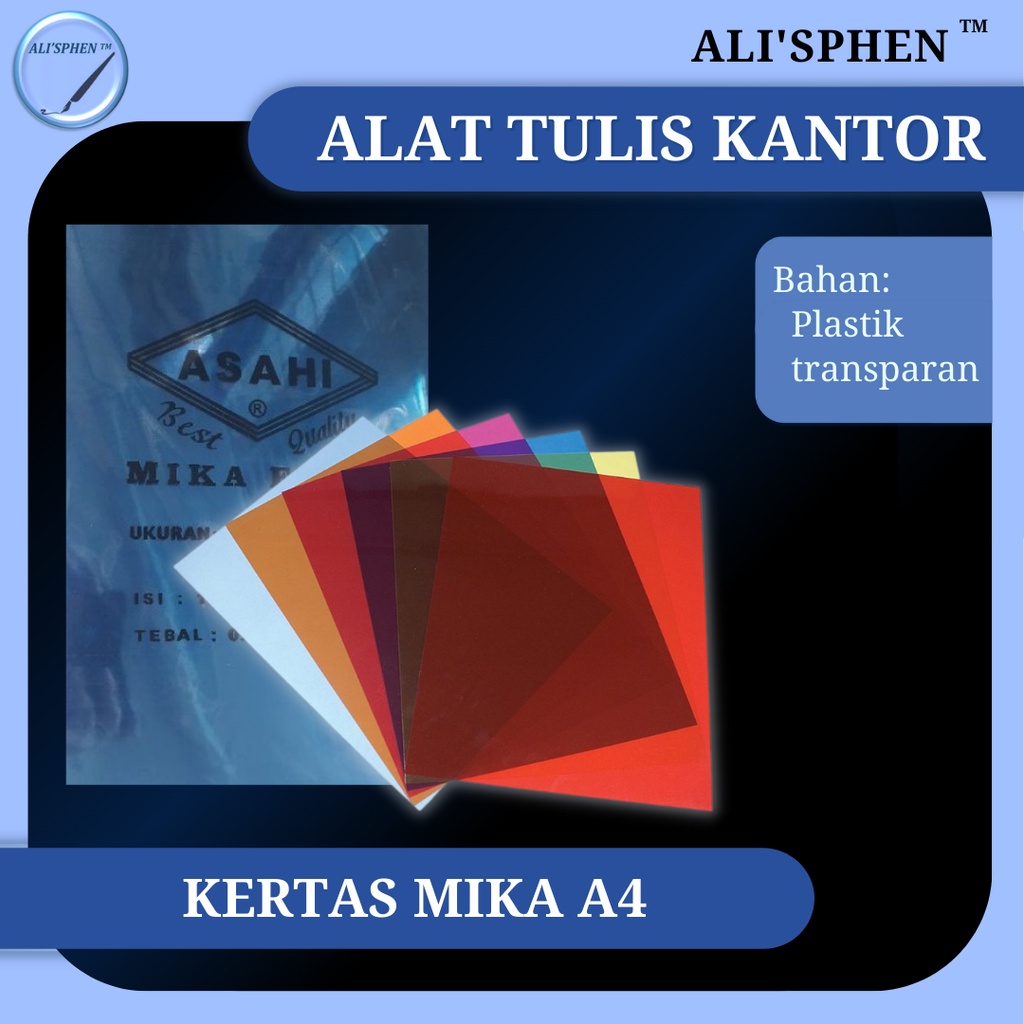 Jual Kertas Mika Warna | Kertas Cover Bening | Plastik Mika Warna ...