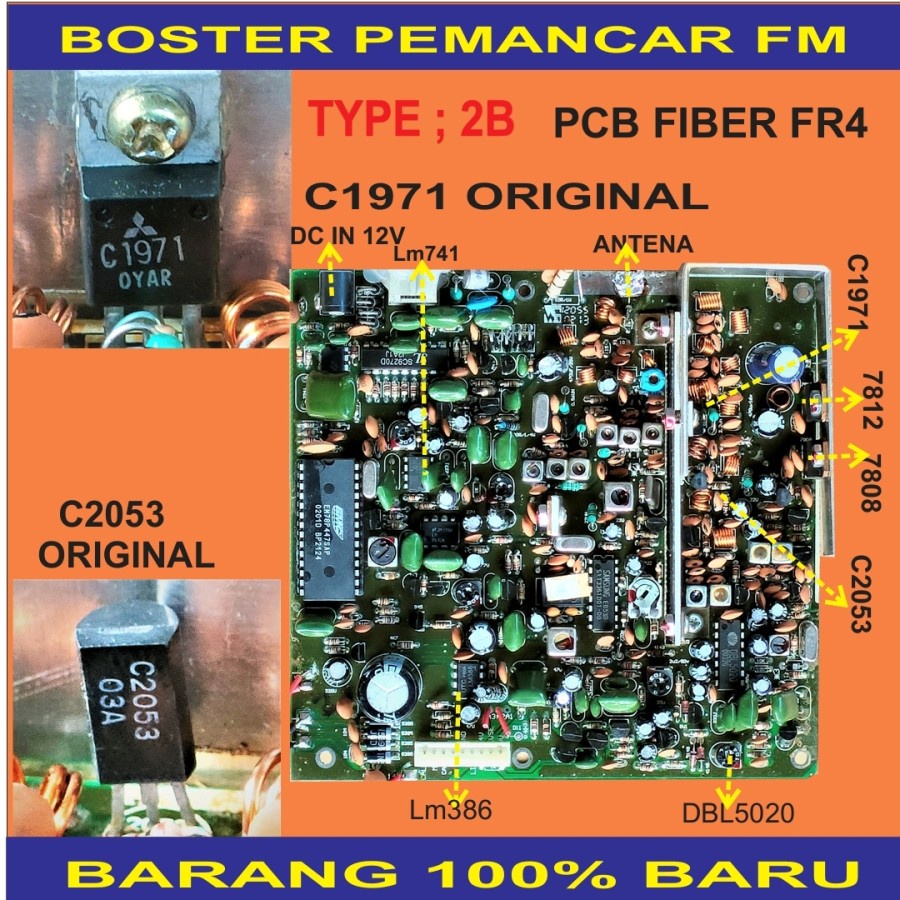 Jual BOSTER PEMANCAR FM RADIO HT RIG C1971 C2053 ORIGINAL TYPE ; 2B ...