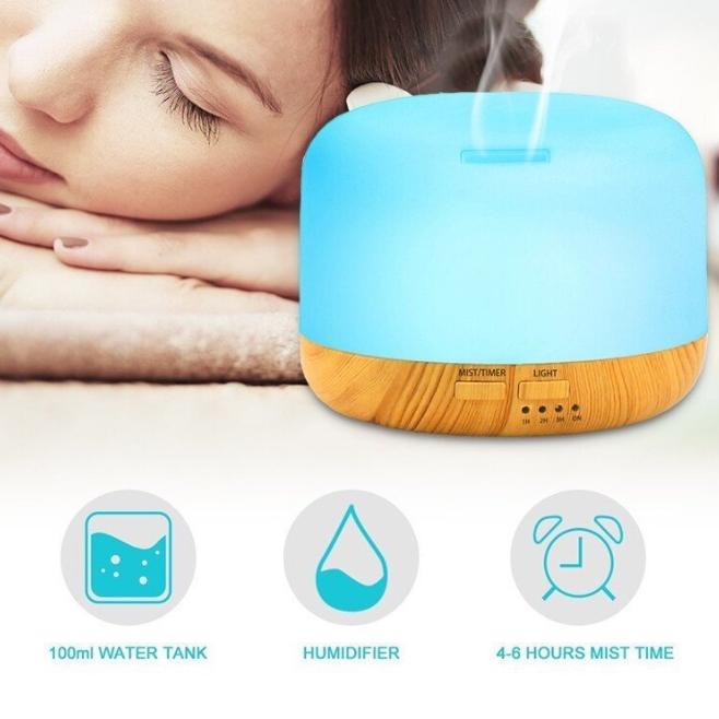 Jual Humidifier Air 500ML Aromaterapi Difuser Model Alas Dengan Remote ...
