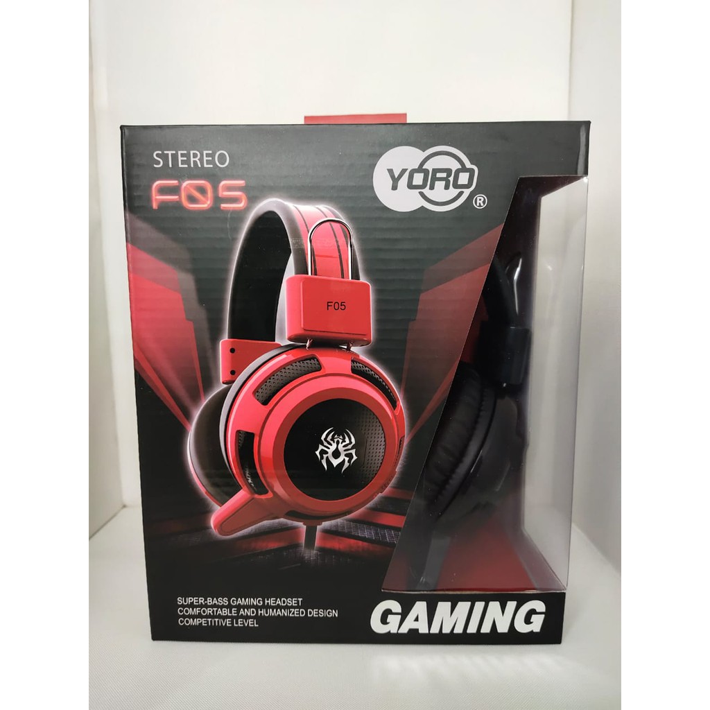 Jual YORO Headset Gaming F05 stereo | Shopee Indonesia