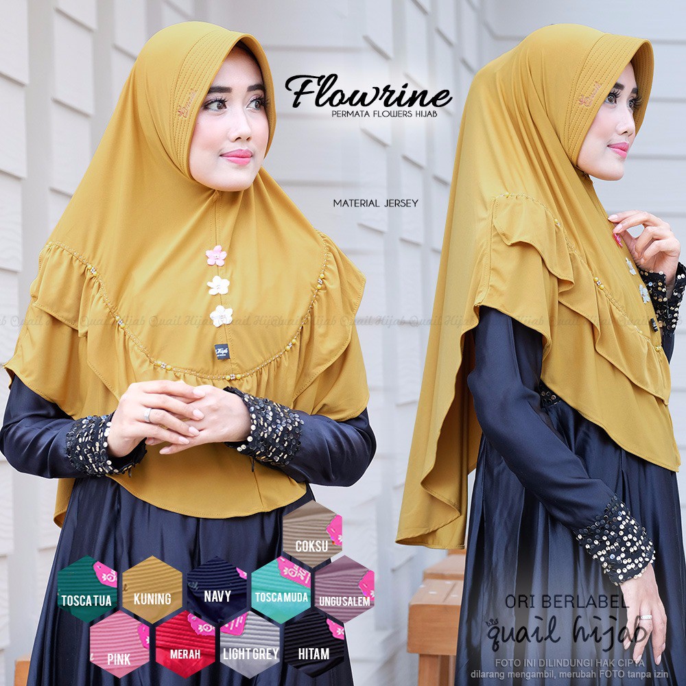 Jual Hijab | Kerudung | Jilbab Modis Model Terbaru Flowrine Quail Hijab ...