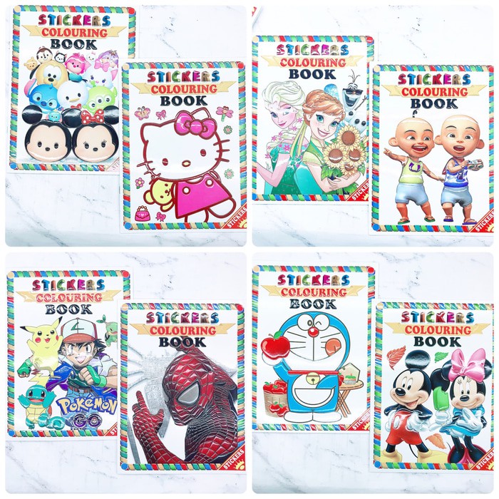 Jual Buku mewarnai dan sticker | Shopee Indonesia