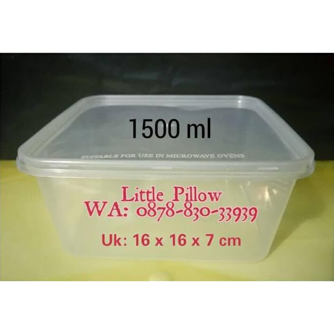 Jual Kotak Plastik Bening 1500ml/ Lunch Box/Kotak Makan/Food Container ...