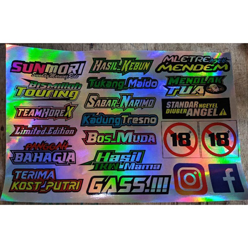 Jual Stiker Racing Pack Kata Kata Racing isi 20 Pcs | Shopee Indonesia