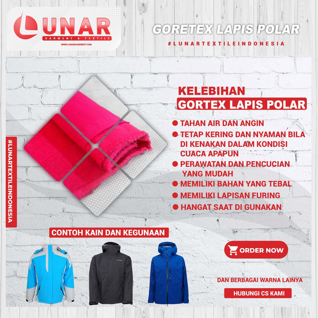 Jual Kain Goretex Lapis Polar Pink Fanta Bahan Jaket Outdoor ...