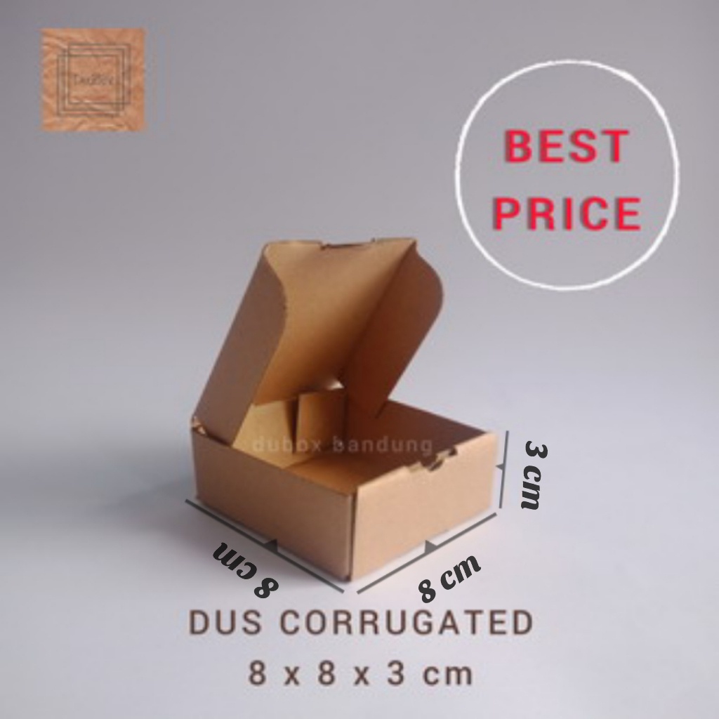 Jual (5 pcs) 8x8x3 cm DUS PACKING KOTAK PEKING KOTAK KADO DUS HAMPERS ...
