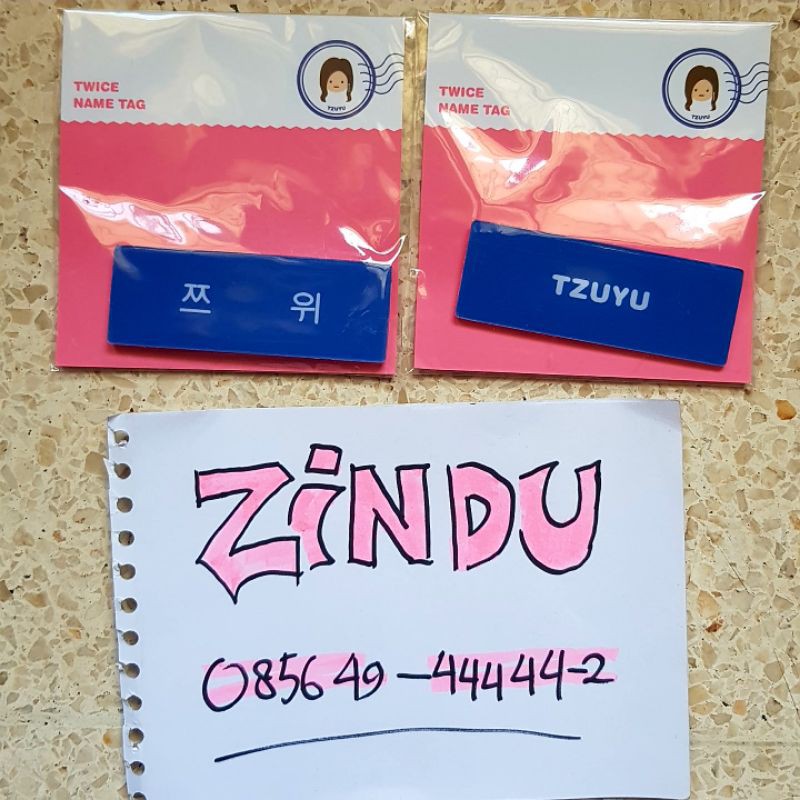 Jual twice name tag edisi tzuyu official merchandise | Shopee Indonesia