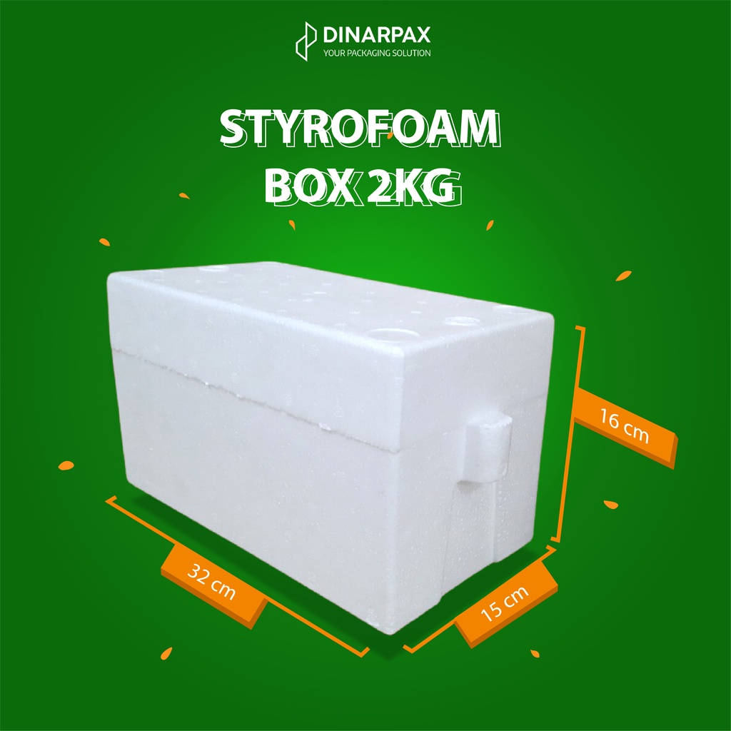 Jual Styrofoam Box 2kg Kuping / Dinarbox / Frozen / Sterofoam kecil ...