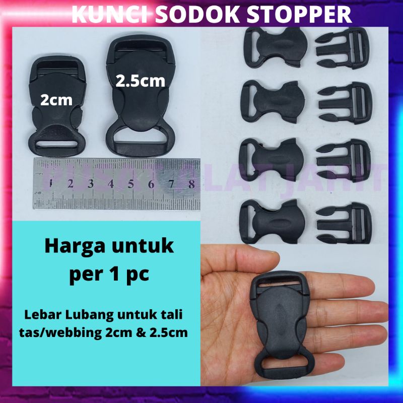 Jual GESPER KUNCI SODOK STOPPER BUCKLE JEPITAN STRAP TALI WEBBING TAS ...