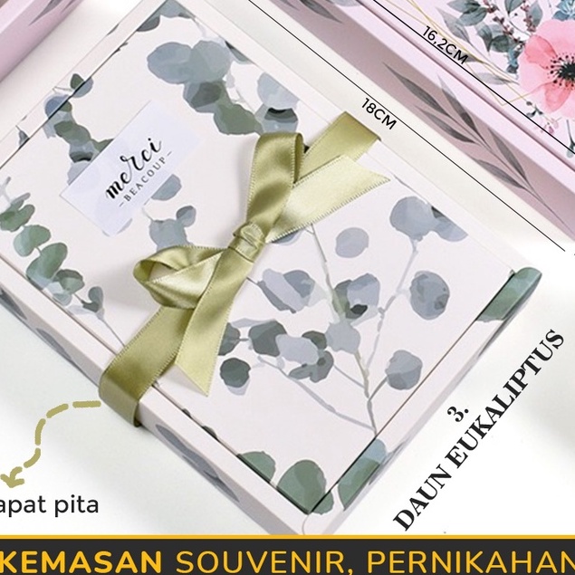 Jual Kotak Bingkisan Motif Bunga/Daun / Kotak Kado / Gift Box Hadiah ...