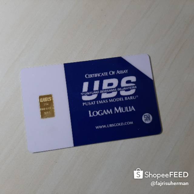 Jual Logam mulia UBS 1 gr Card | Shopee Indonesia