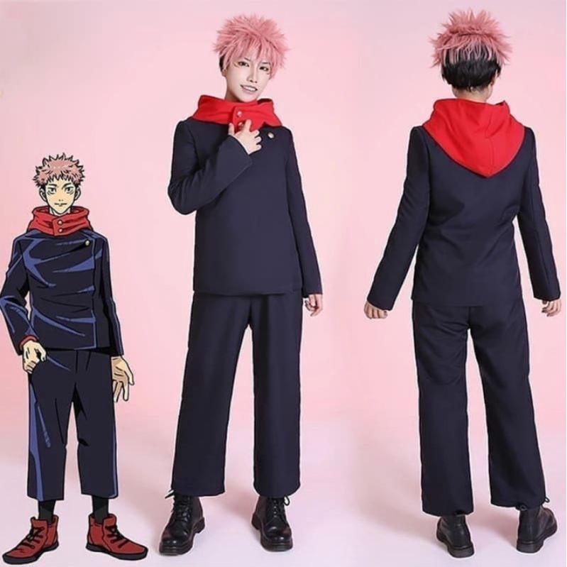 Jual Jujutsu Kaisen Costume Set Yuji Itadori Cosplay | Shopee Indonesia