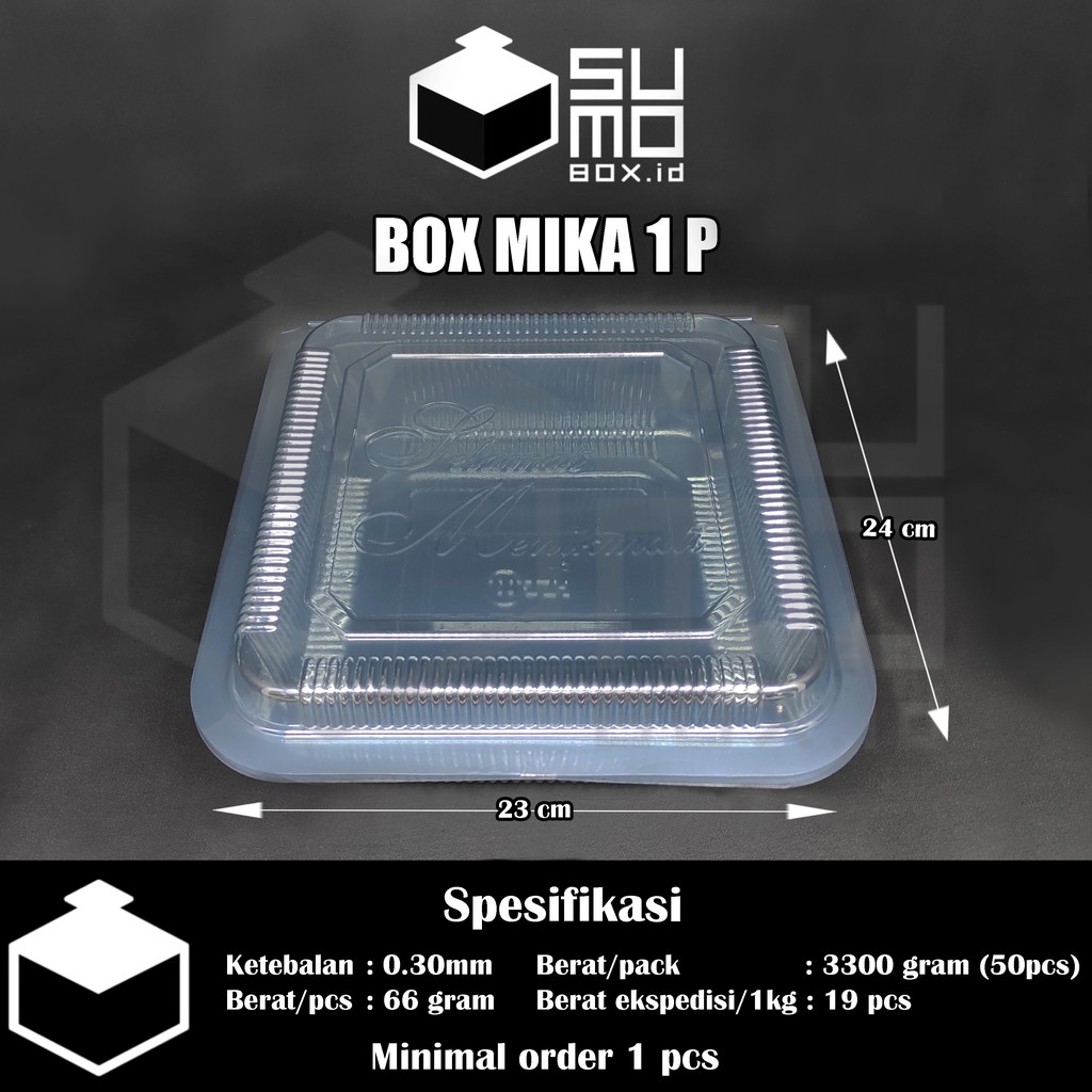 Jual Box mika plastik bening jumbo / Box mika plastik kue bolu ukuran besar 1P [ECERAN] | Shopee ...