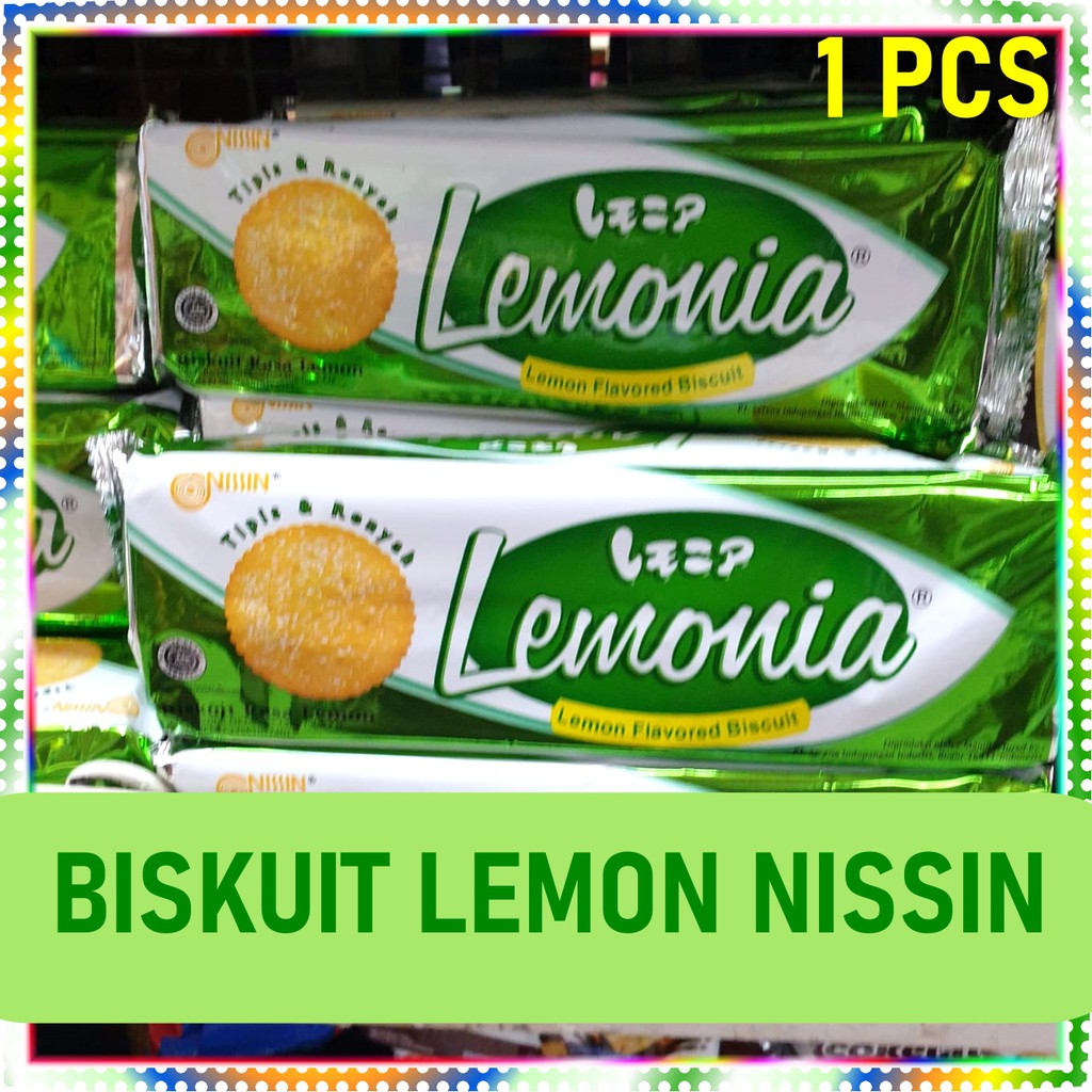 Jual LEMONIA biskuit rasa jeruk lemon NISSIN 130g | Shopee Indonesia