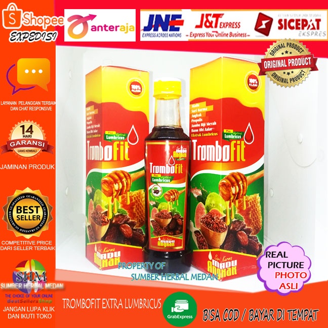Jual TROMBOFIT Sari Kurma Madu Angkak Jambu Biji Merah Daun Ubi Jalar ...