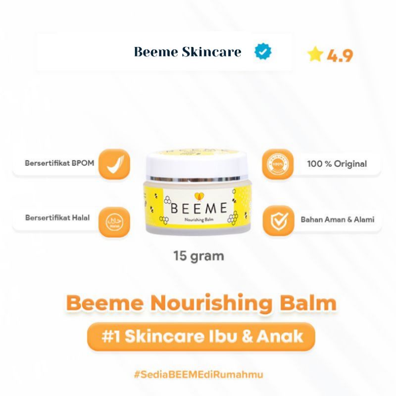 Jual BEEME NOURISHING BALM 15gr (ORIGINAL) | Shopee Indonesia